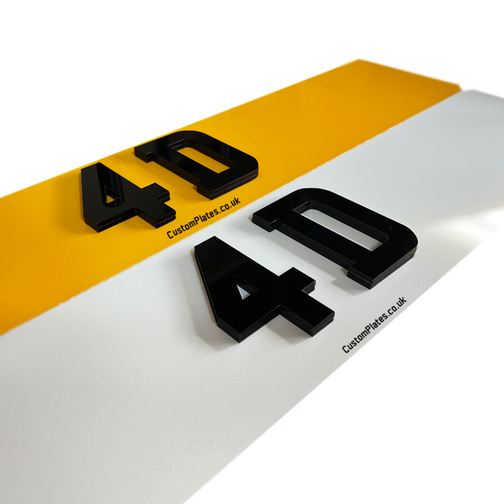 Number Plates 4D 6mm - Other Styles Available Free Next Day Delivery ...